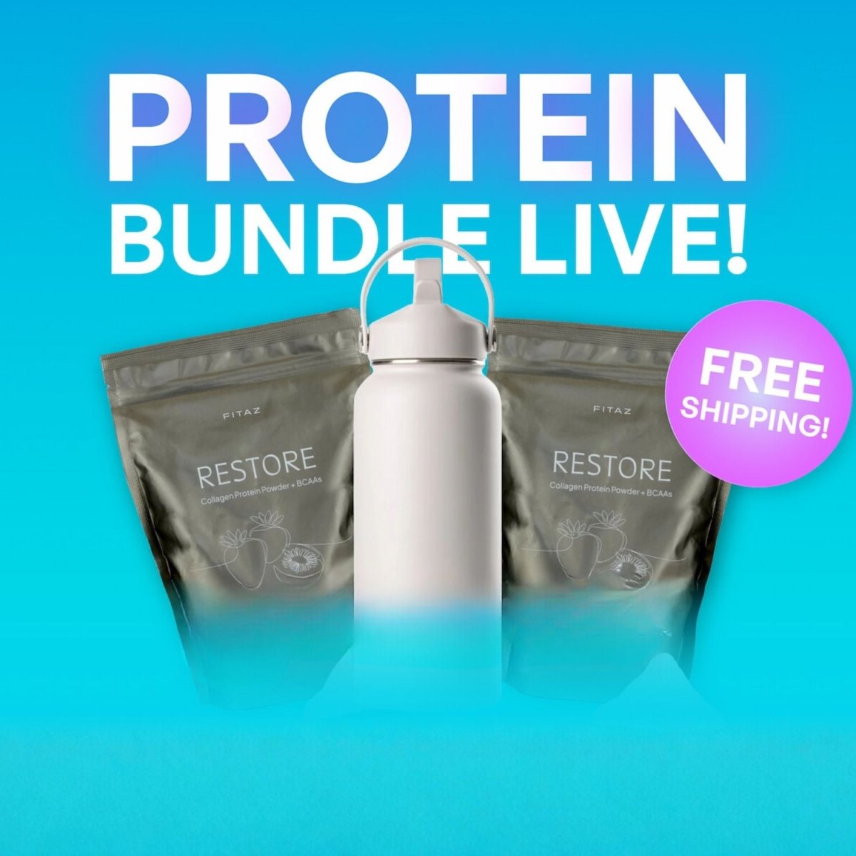 Restore Collagen Protein + BCAA’s Powder 500g – TRANSFORM by Fitaz